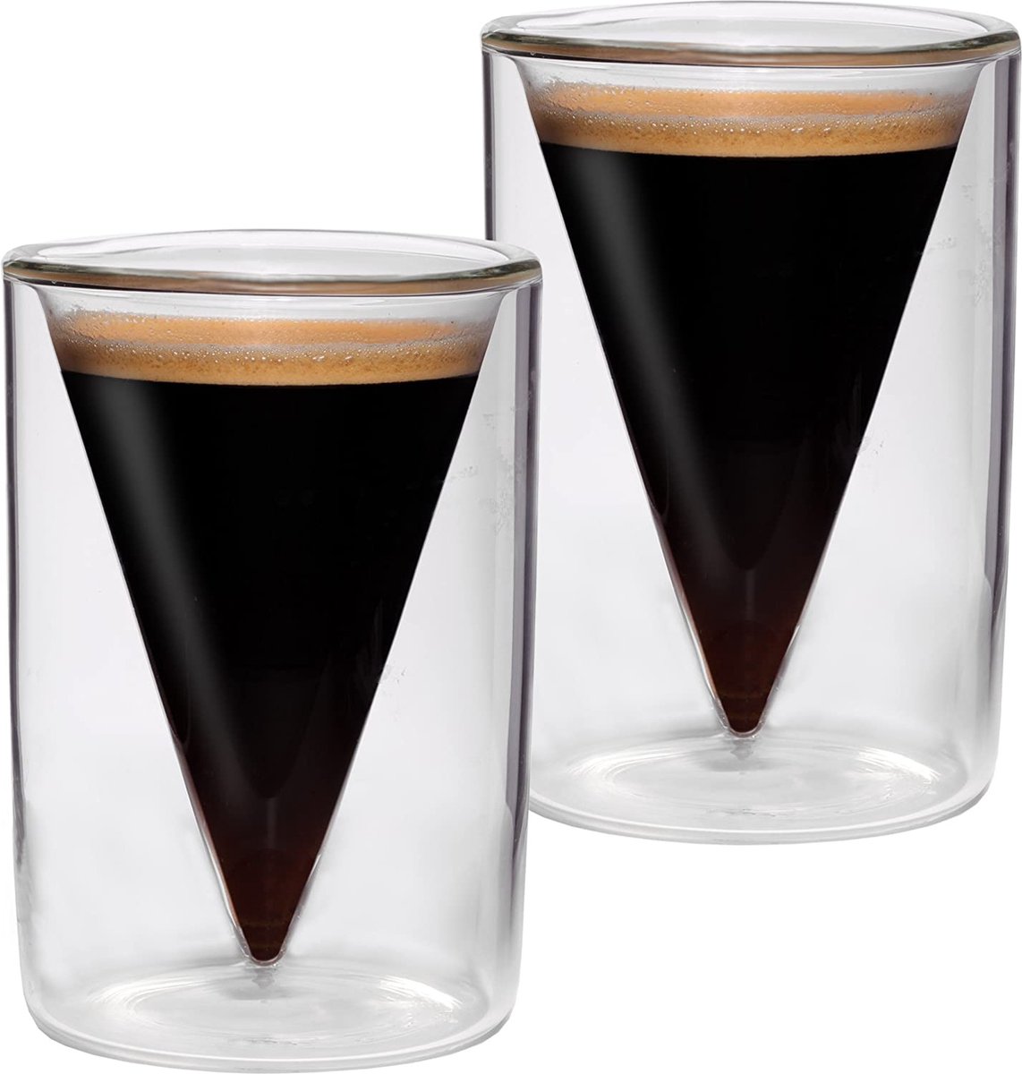 Espresso kopjes set (2 x 70 ml + 2 lepels), espressoglazen ...