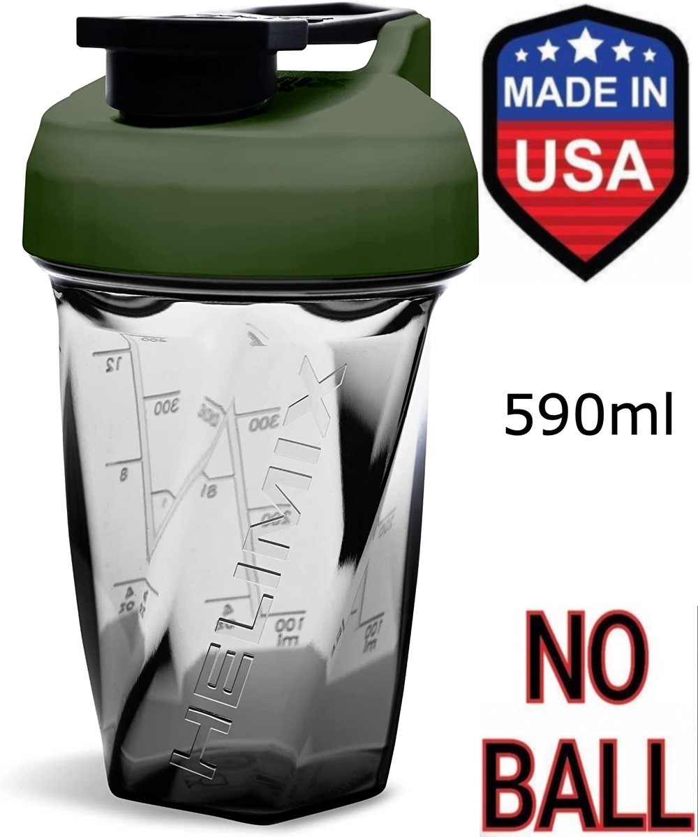 Helimix Vortex Shaker beker - Kleur Boerenkool Groen - 590ml - Geen blending bal of... | bol