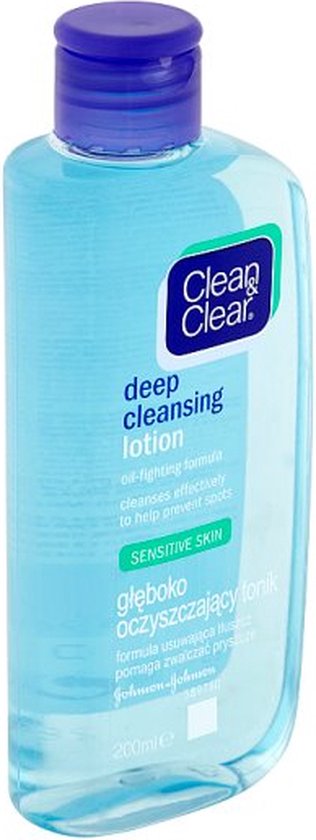 Clean & Clear Deep Cleansing Lotion Sensitive Skin - 200 ml - Olie vrij ...