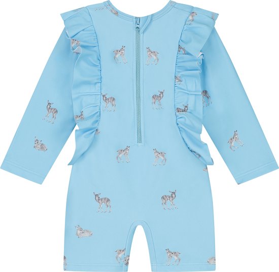 Supercute UV werend UV-Zwempak - UPF50+, badpak lichtblauw met hertjes ...