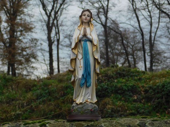 Kerkelijk beeld, Maria met rozenkrans, tuinbeeld, groot | bol.com