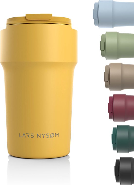 LARS NYSØM Koffie mug 'Bevægelse' 500ml Mustard | bol.com