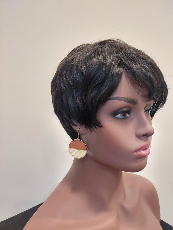 Wigs by Hairglow - 100% human curly hair - kleur zwart | bol