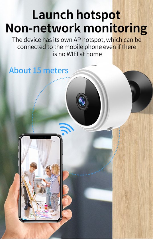 USB oplaadbare Micro Mini Spy bewaking beveiliging [WIT] -camera- WiFi ...