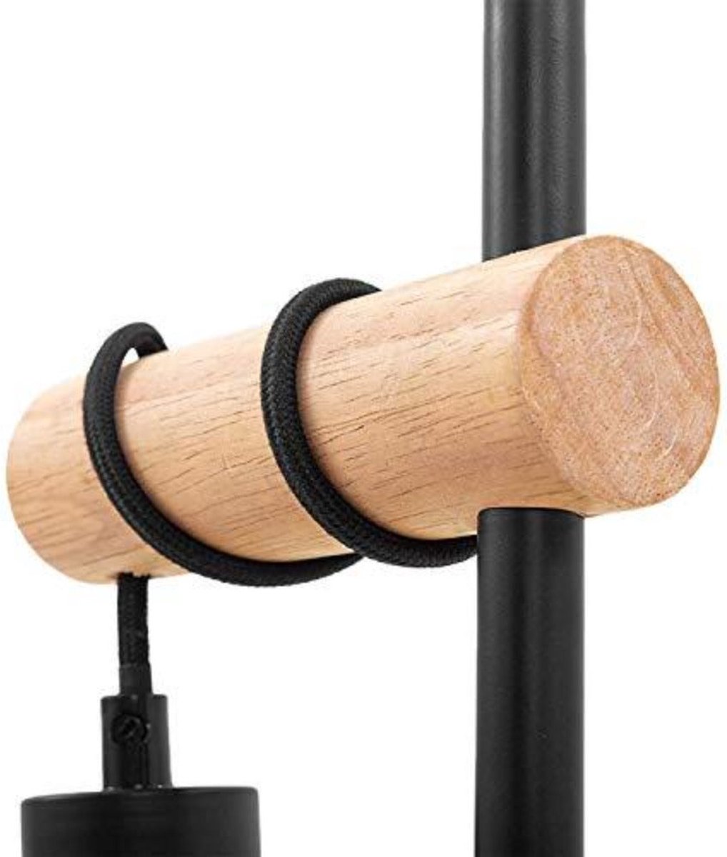 Tafellamp, retro ontwerp leeslampje, hout en metaal, verlichting van ...
