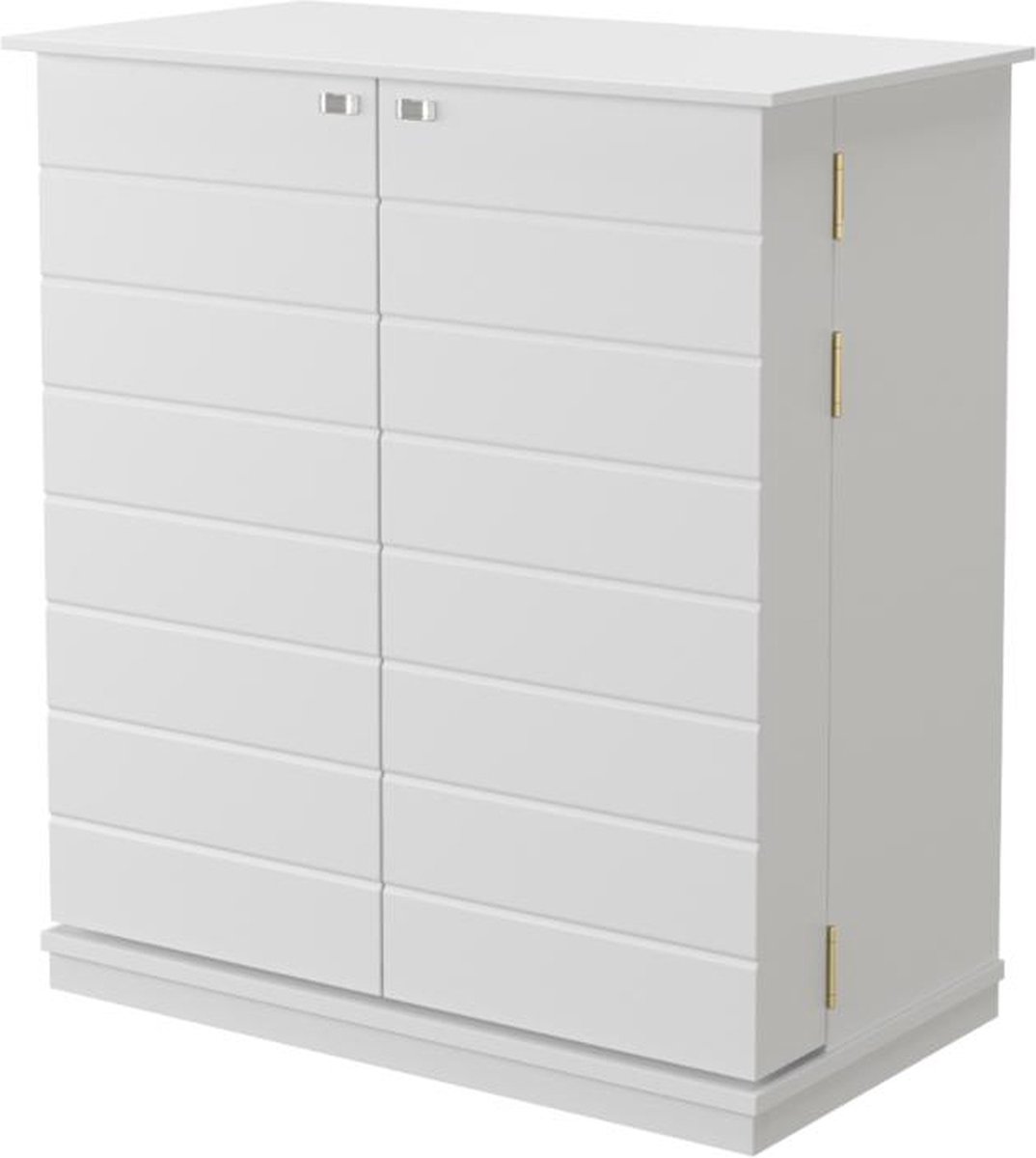 Barkast GORDON - hevea & MDF - wit L 88 cm x H 96 cm x D 48 cm | bol.com