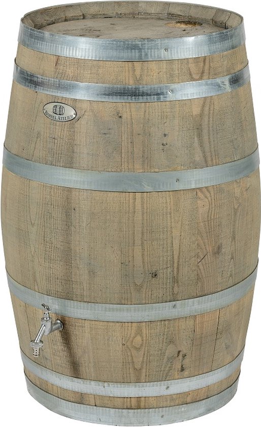 Regenton nieuw "Grey" 150 l. incl. kraan en vulgat in de deksel ...