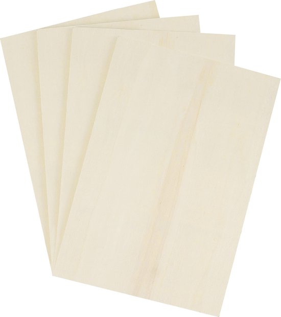 Belle Vous 4,4mm Dennenhouten Vellen (4 Pak) – 25 x 39,5 cm – Onbewerkt ...