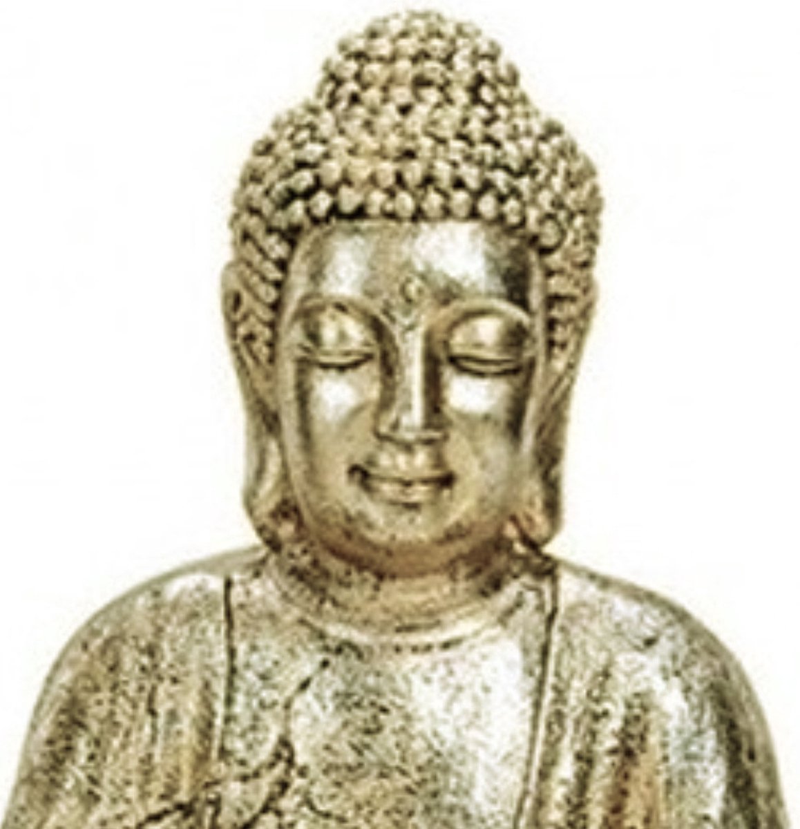 Boeddha beeld - binnen en buiten - licht goud - polystone - 43 cm | bol.com