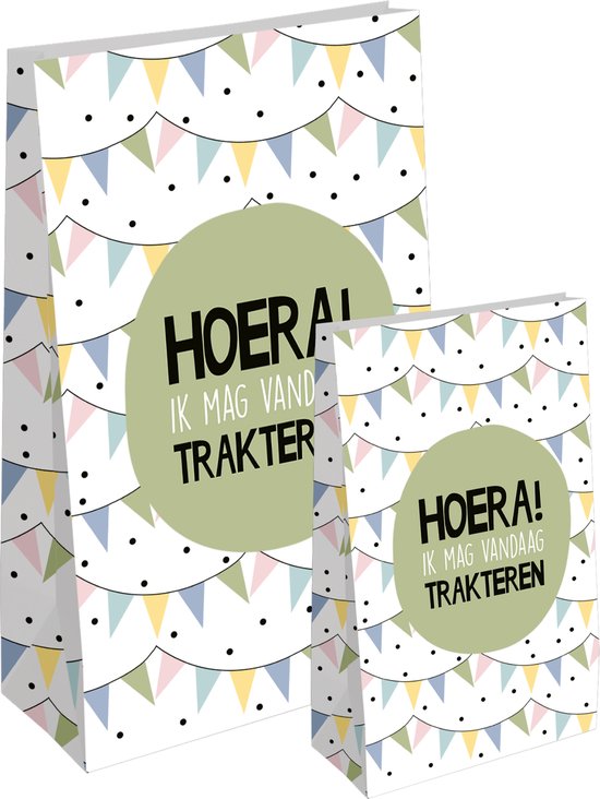 5x Kraft Zakjes Trakteren - Hoera ik mag vandaag trakteren - 5 zakjes ...