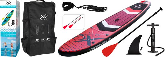 XQ Max Sup Board set 305cm - Exra stevig - Rood | bol.com