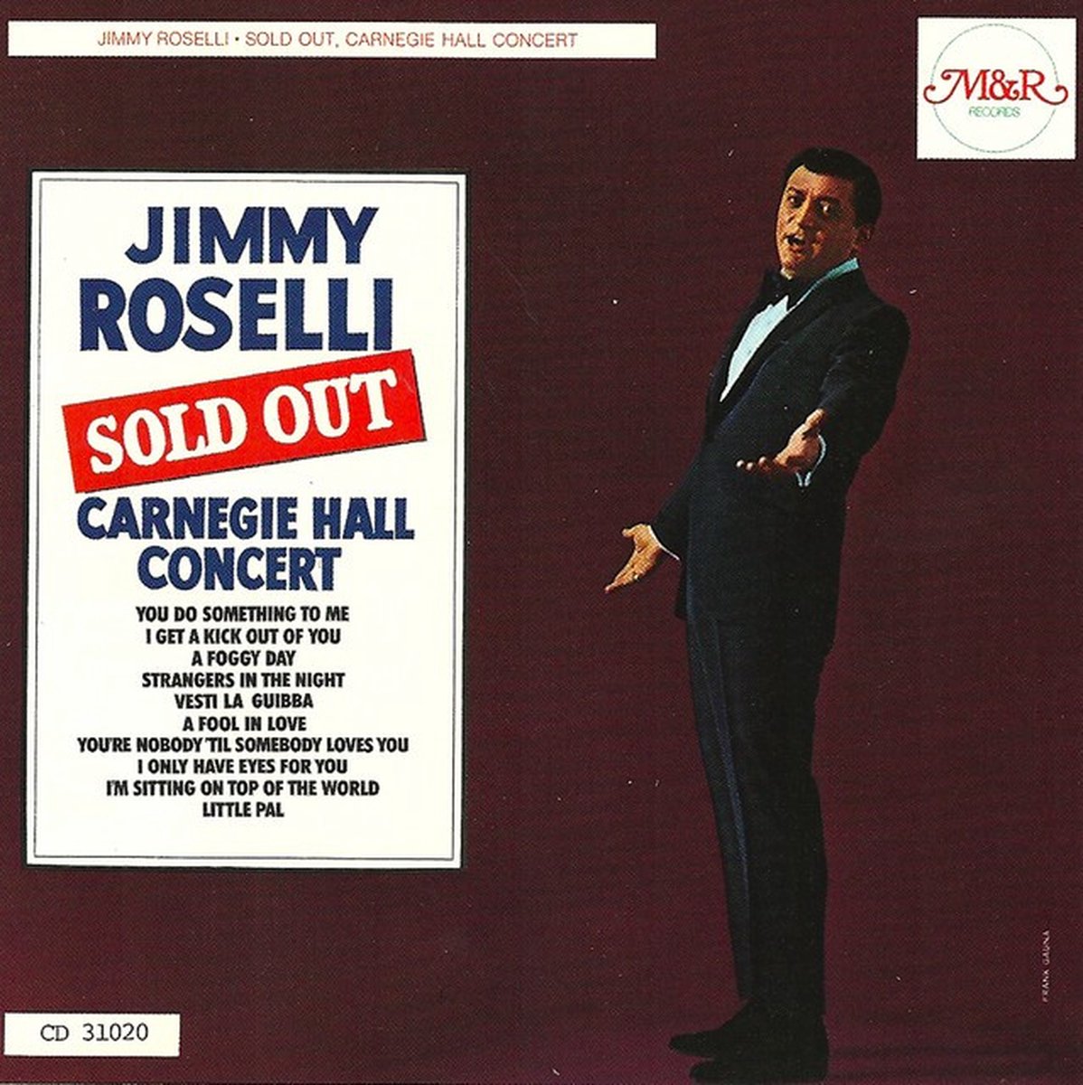 Jimmy Roselli - Sold Out, Carnegie Hall (CD), Jimmy Roselli | CD (album ...