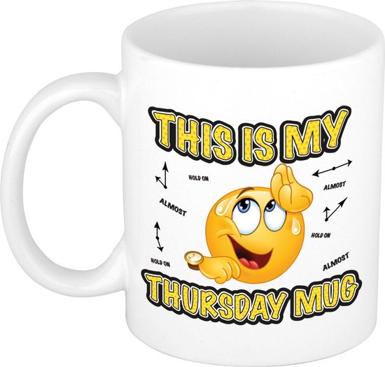 Bellatio Decorations cadeau mok - donderdag - keramiek - 300 ml ...