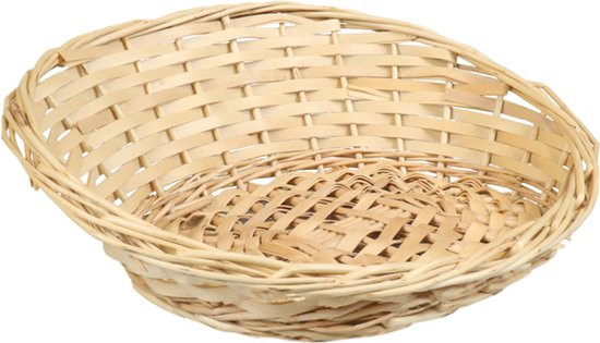 Broodmandje ovaal - 2x - hoge rug - 24 x 29 x 12 cm - mandje rotan/riet ...