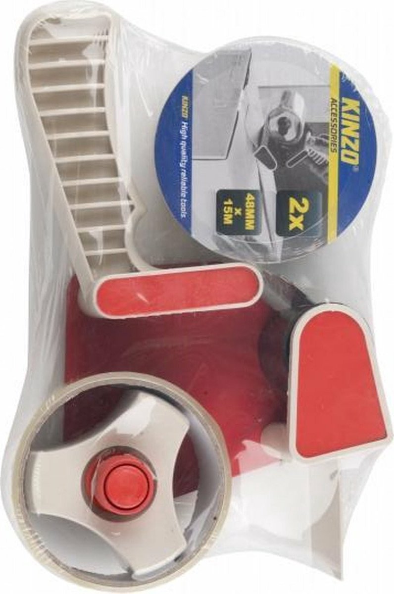 Tape dispenser inclusief 2x rollen tape - Tape afroller | bol.com