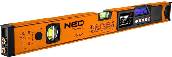 Digitale waterpas - 60cm - LCD display - Met kruislaser | bol