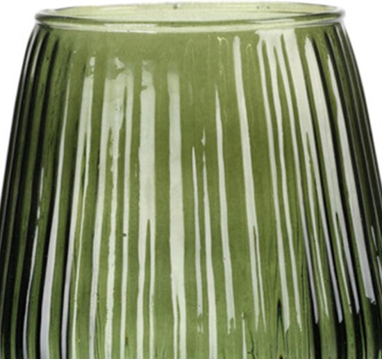 Excellent Houseware glazen vaas / bloemen vazen - groen - 18 x 19 cm | bol