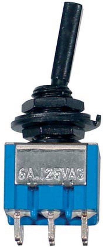 mini toggle switch 2-way, on-on, black | bol