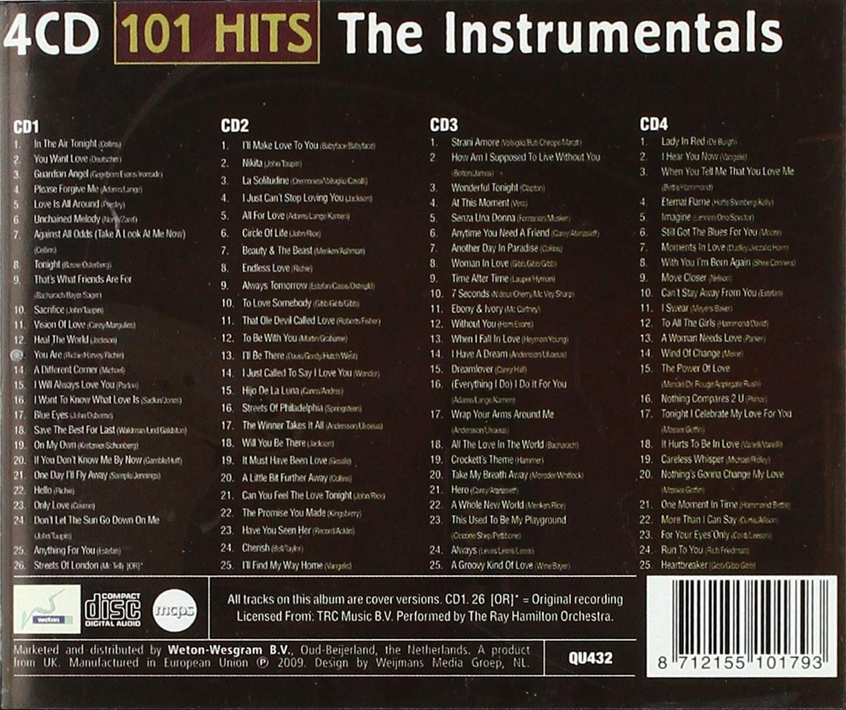 101 Hits - The Instrumentals, V/a | Muziek | bol