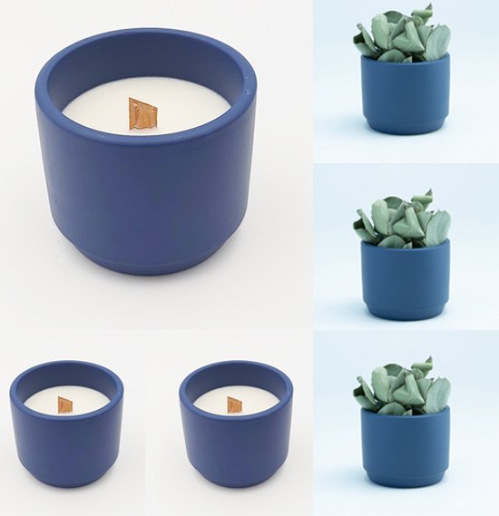 Set bestaande uit 3 opgevulde bloempotjes en 3 gewone bloempotjes ...