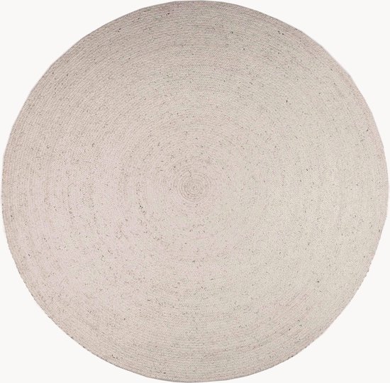 Bodilson Vloerkleed Pebble 225cm - Rond laagpolig - 60% Wol - Dove | bol