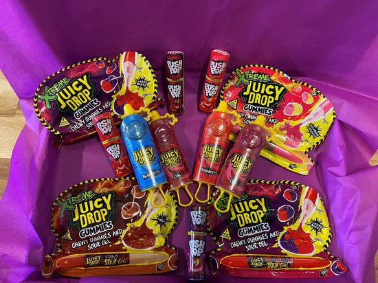Juicy Drop mix Box - Amerikaans snoep - International candy - Snoep Box ...