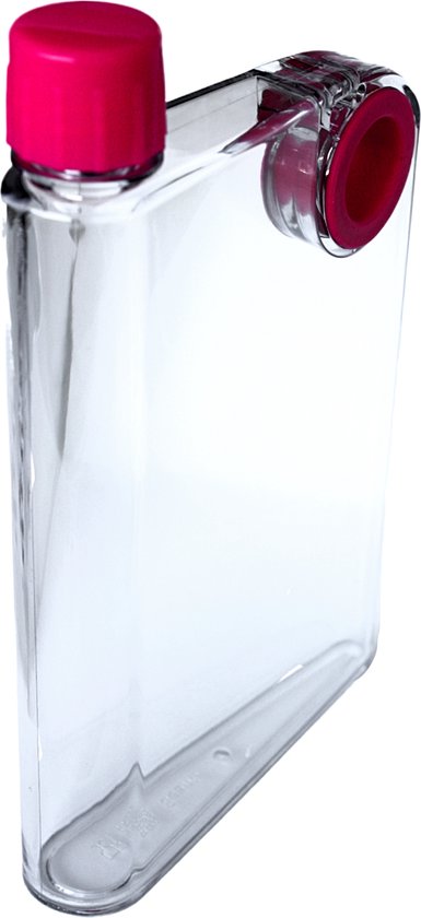 Waterfles - a5 briefcase bottle - platte fles - memobottle - drinkfles ...