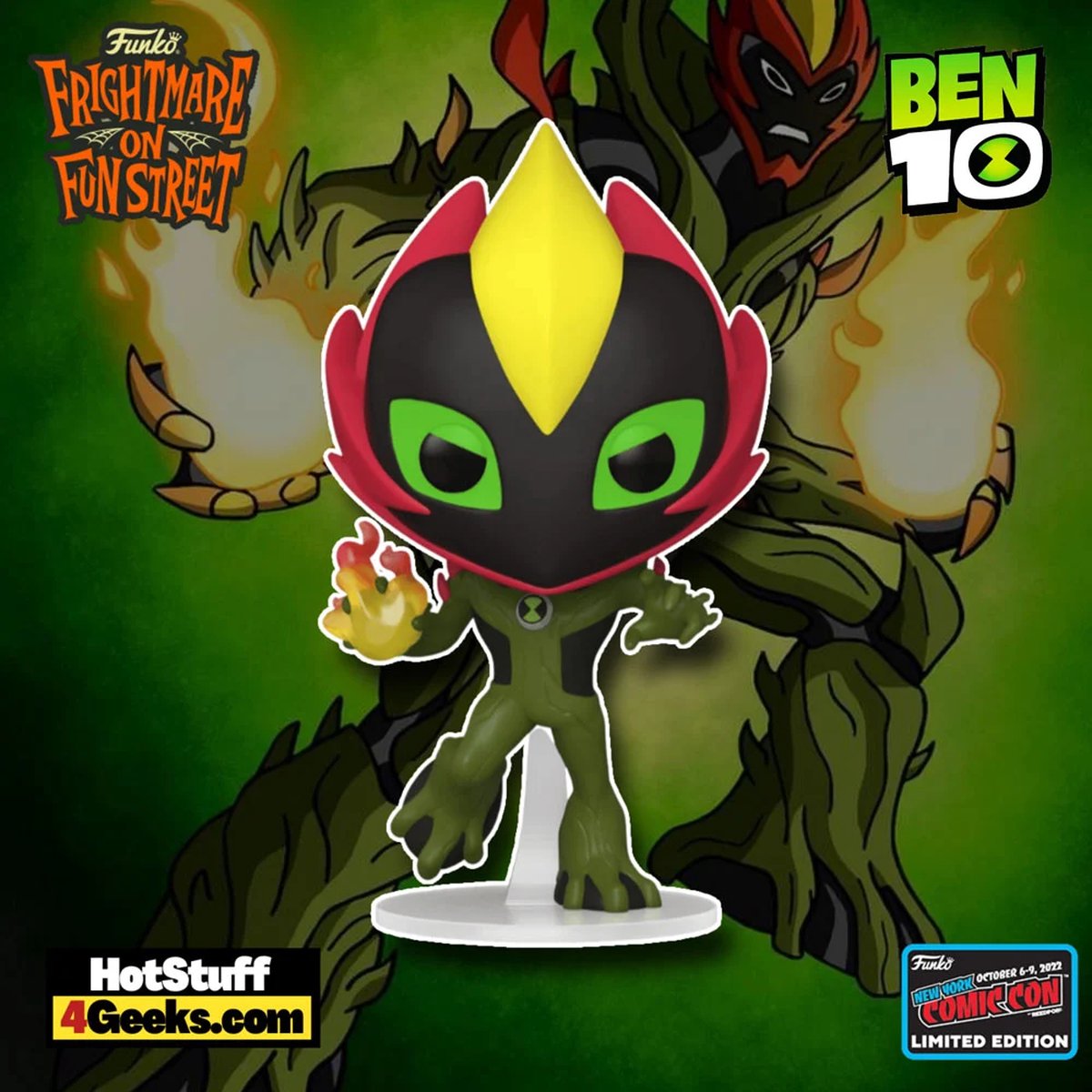 Funko Pop! Ben 10 Alien Force - Swampfire 2022 Fall Convention Exclusive #1202 | bol.com