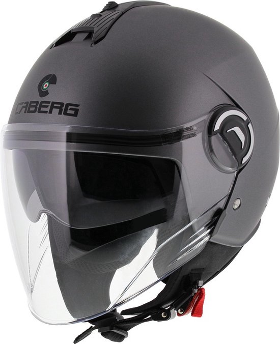 Caberg Helm Jet Riviera V4 mat titanium M - Motorhelm / Luxe ...