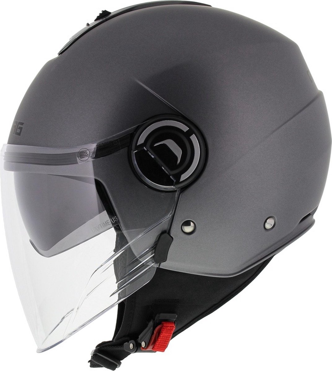 Caberg helm Jet Riviera V4 mat titanium S - Motorhelm / luxe ...
