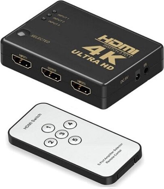 HDMI Switch - 24K gold plated connector - HDMI 1.3b en HDMI 1.4 | bol