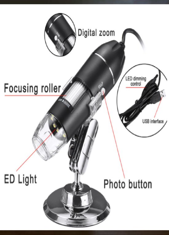 Draadloze Microscoop - Digitale Microscoop Met 1000x Vergroting ...