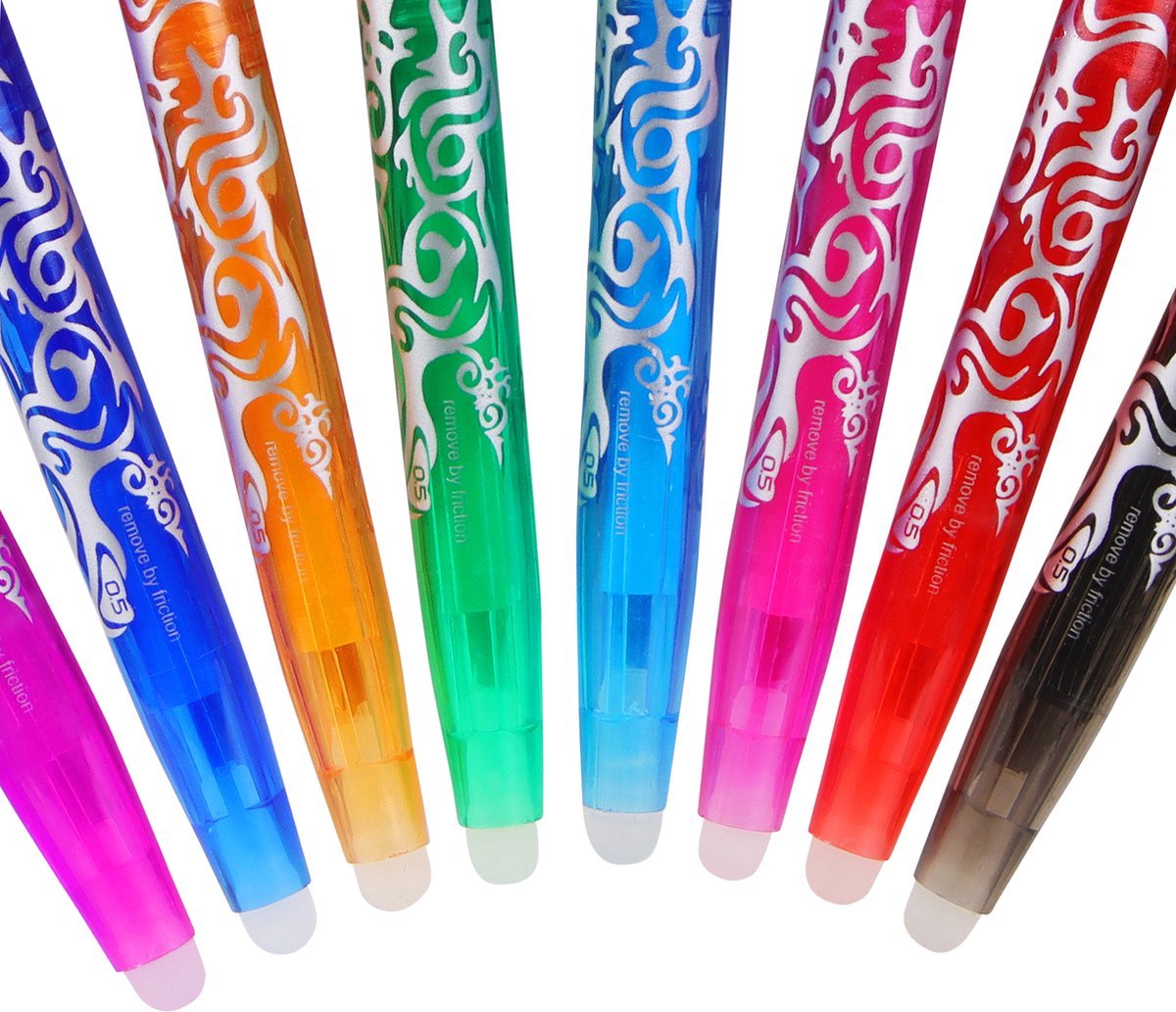 Jawes- Uitwisbare pennen- 8 stuks- Inclusief 8 refill- Diverse kleuren ...