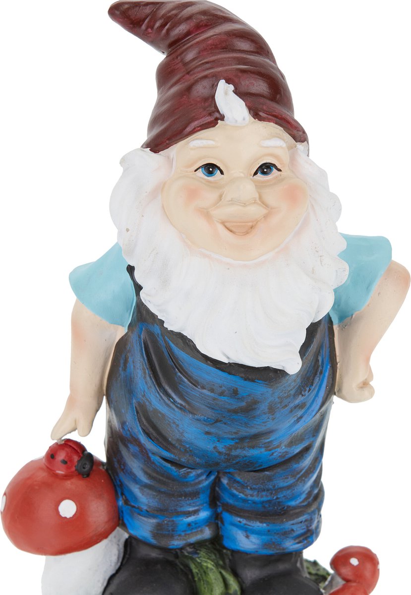 Relaxdays tuinkabouter met paddenstoel - staand - tuinbeeld kabouter ...