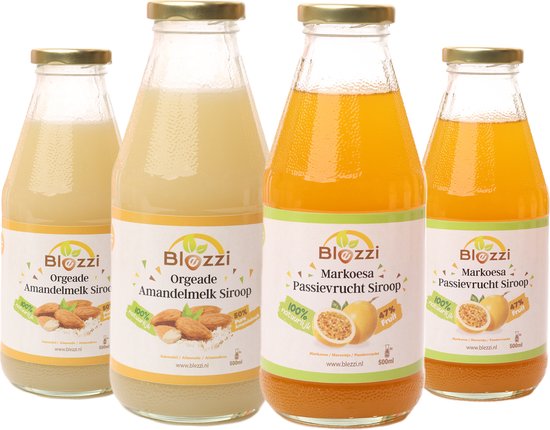 Blezzi Amandel / Markoesa Passievrucht Siroop 500 ml / 100% Natuurlijk ...