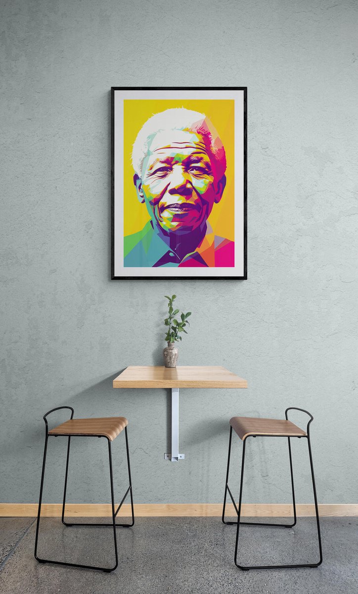 Nelson Mandela Poster - Abstract Portret - Moderne Kunst - Nelson ...