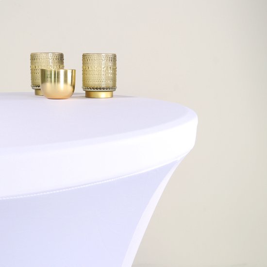 Stretch rok wit statafelrok statafel 80cm statafelhoes | bol