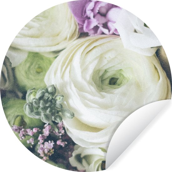 WallCircle - Muurstickers - Behangcirkel - Bloemen - Rozen - Natuur - 120x120 cm -... | bol.com