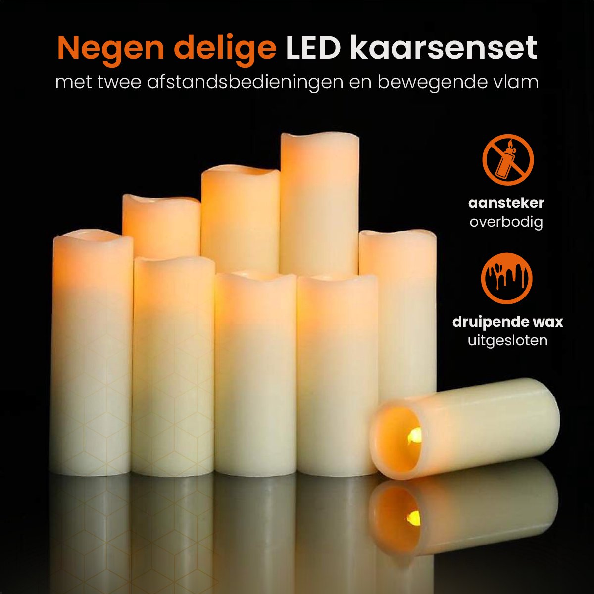 Goliving Led Kaarsen Met Afstandsbediening - Bewegende Vlam - Echte Wax ...