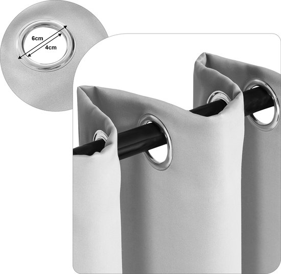 Kamyra® Gordijnen - 2 stuks - 100% Polyester - Gordijnroede/Gordijn ...