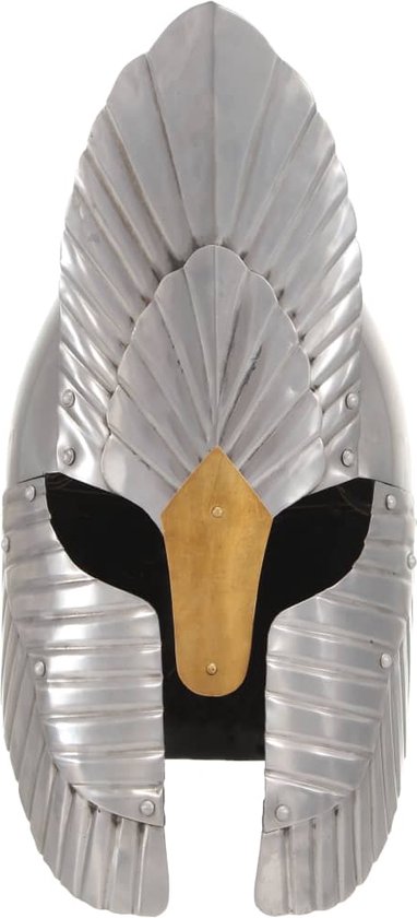 Ridderhelm middeleeuws replica LARP staal zilverkleurig | bol