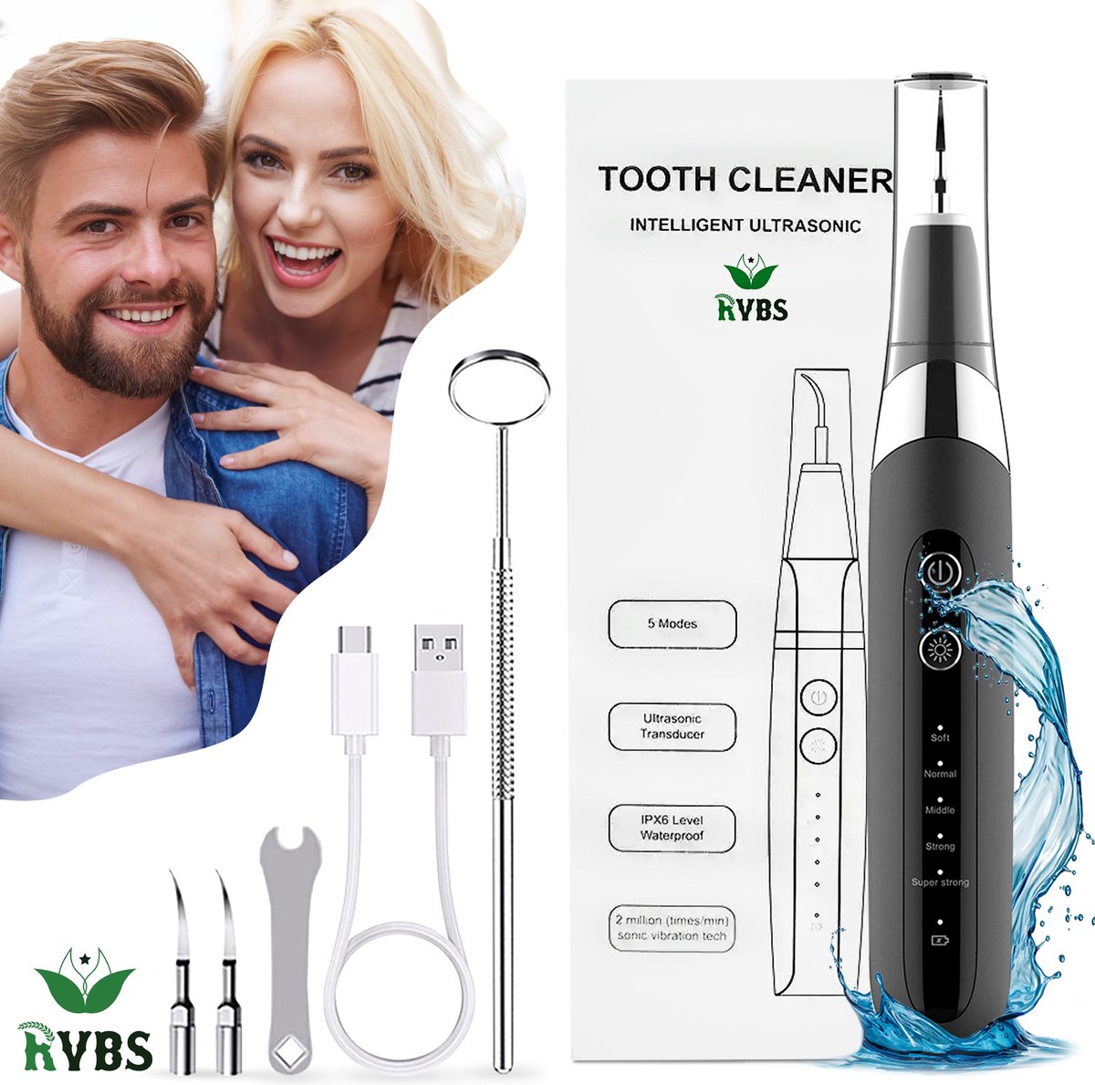 RVBS® Professionele Tandsteen Verwijderaar | Tandplak Verwijderaar ...