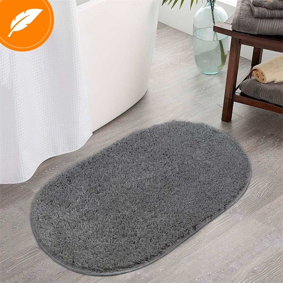 Badmat | Douchemat | Badkamermat | WC Mat | Antislip | Ovaal | bol.com