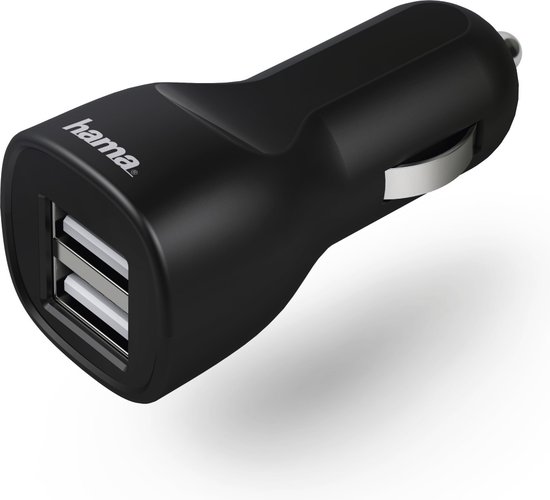 Hama Auto-oplader, 2x USB, 2,4 A, zwart | bol