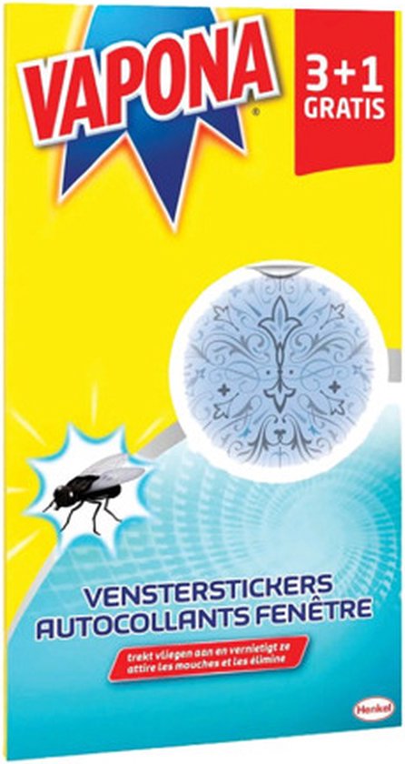 Vapona Vensterstickers Tegen Vliegen Blauw | bol.com