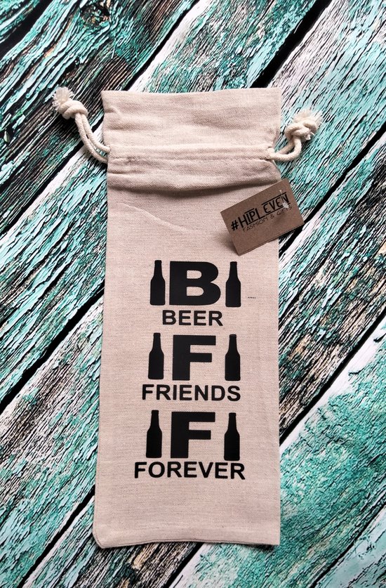 Sac à boisson en lin avec texte "BFF Beer Friends Forever" | bol.com