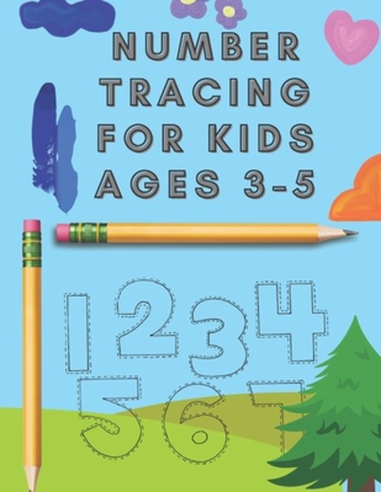 Number Tracing For Kids Ages 3-5: Tracing Numbers 1-20 For Kindergarten ...
