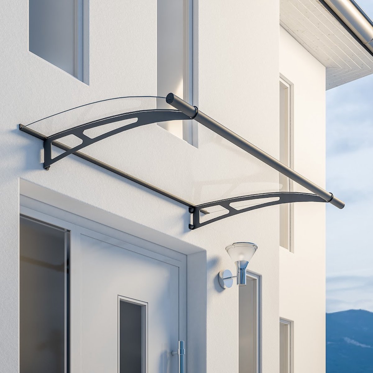 Schulte deurluifel gebogen - 150x95cm - 4mm gesatineerd acrylglas ...