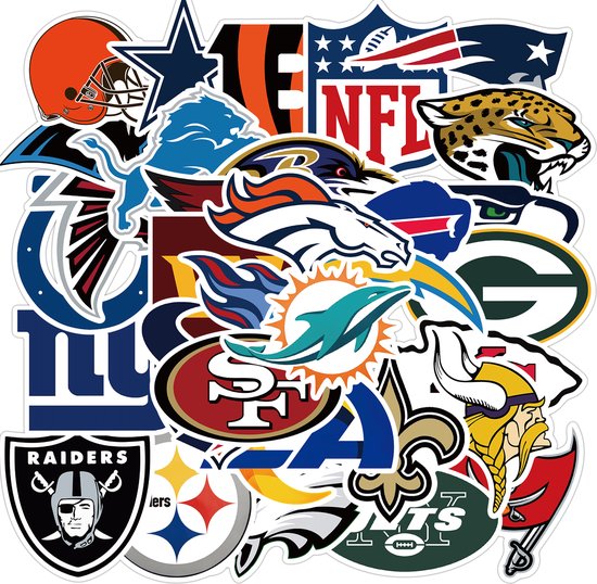 NFL Football Stickers - Set met alle NFL Team stickers - 30 stuks ...