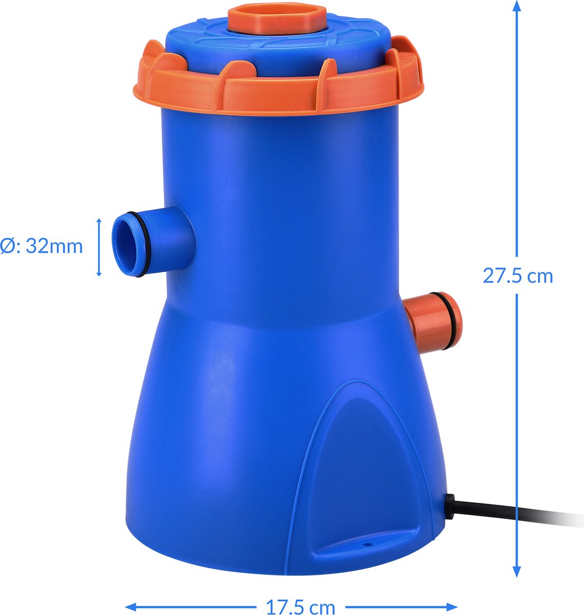 Monzana Zwembad Filterpomp MZP40 - 3400 L/u 40W Incl. Patroon - Blauw ...